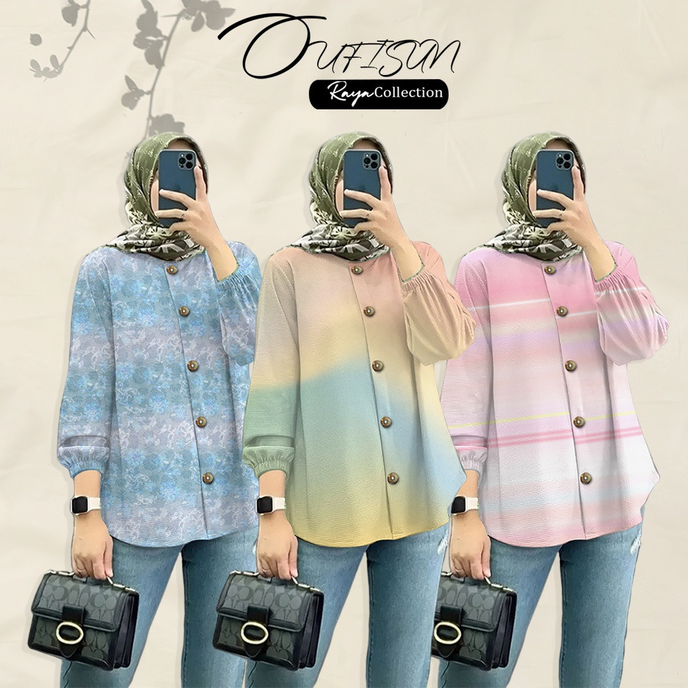2025 Viral Muslim Women's Laya Shirt Malaysia Ramadan Flower O-neck Long sleeved Shirt | Shopee ...