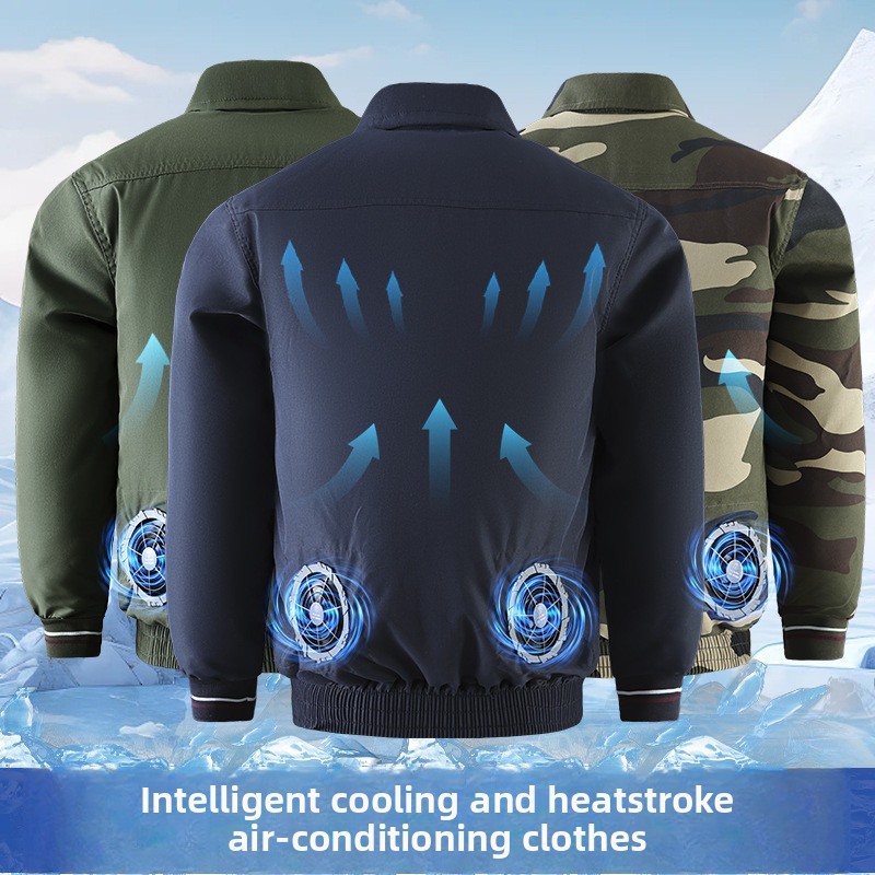 Outdoor Sun Protective Jacket with Cooling Fan Unisex Lightweight ...