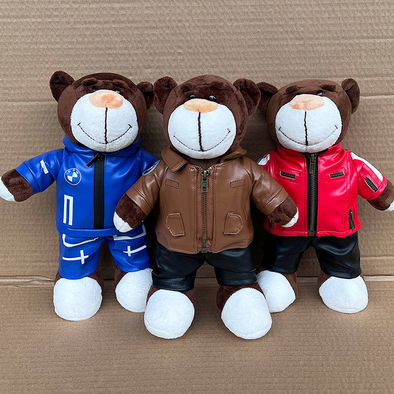 BMW Bear Locomotive Doll Motorcycle Helmet Bear Electric Car Rear Seat ...