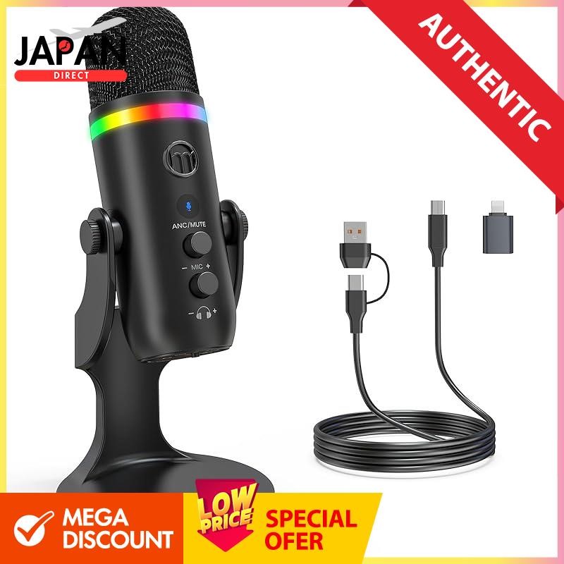 ZealSound USB microphone RGB condenser microphone PC microphone single ...