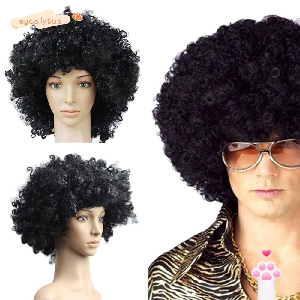 EU-FASHION Black Afro Curly Wig Various Coloured Fashion Clown Cosplay ...