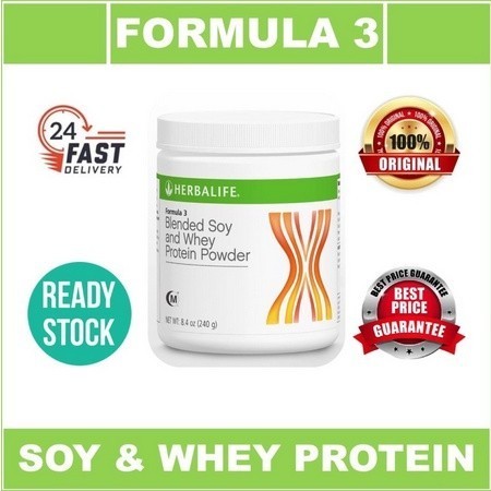 HERBALIFE Formula 3 F3 Blended Soy and Whey Protein Powder (Ready Stock ...