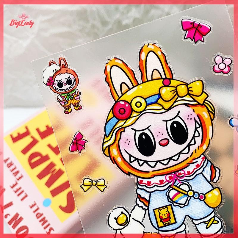 NFPH> Labubu Monster Cartoon Waterproof Stickers Pack Cute Water Bottle ...