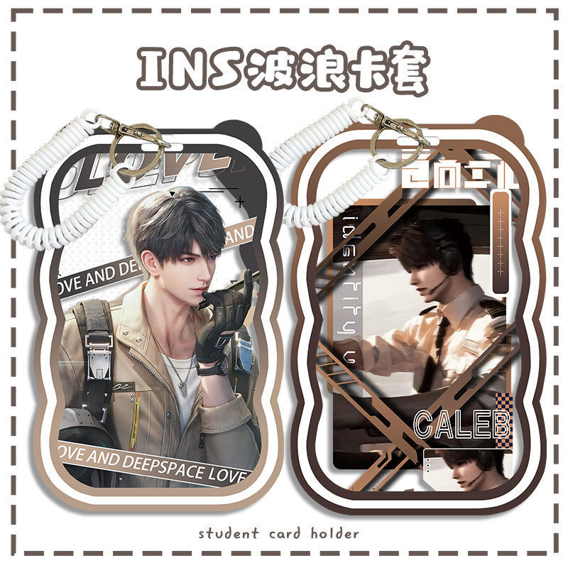 Love and Deepspace Caleb ID Card Holder Cute Pass Case with Retractable ...