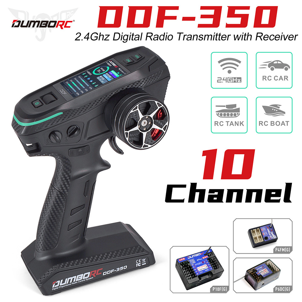 DUMBORC DDF-350 10CH RC Remote Controller 2.4Ghz Digital Radio ...