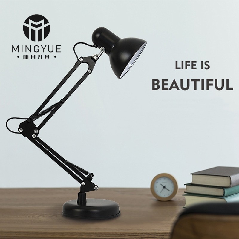 Metal Adjustable Arm Work Desk Lamp Study Room Lights Office Led ...