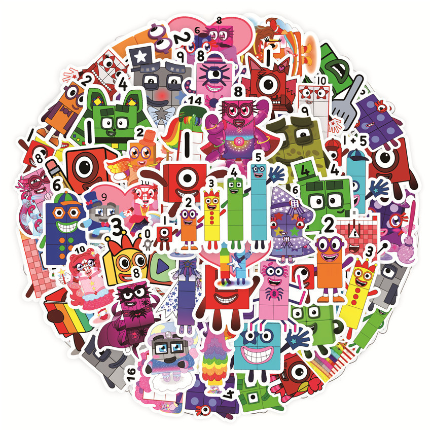 100Pcs/Set Numberblocks Stickers Fashion DIY Doodle Decals Stickers ...