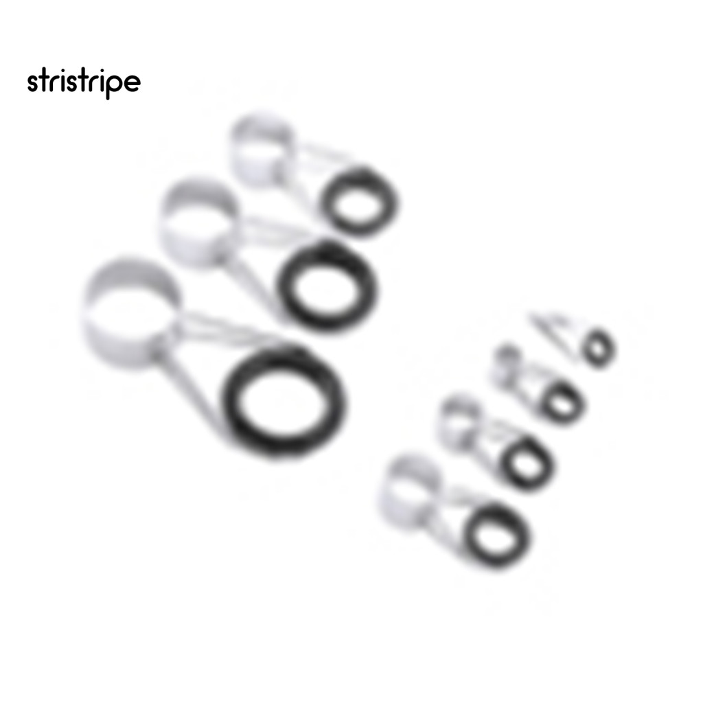 7Pcs/Set Mixed Size Fish Pole Repair Kit Line Rings Eyes Fishing Rod ...