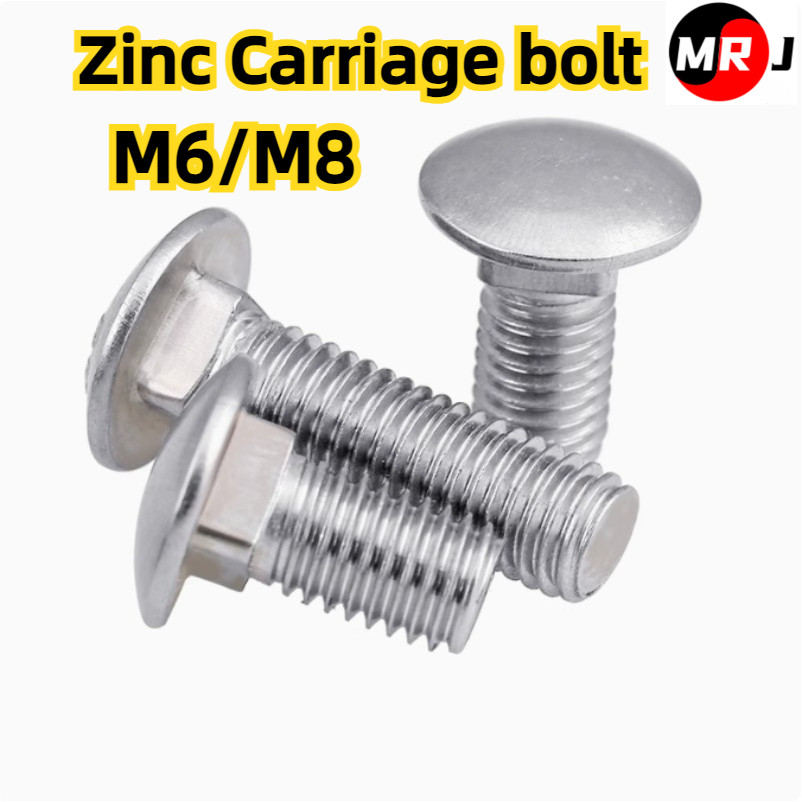 [MRJ] Carbon Steel Galvanized Carriage Screws Round Head Square Neck ...