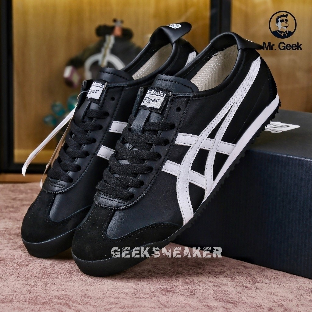 [GeekSneaker] itsuka Tiger Mexico Low Tube Sneakers 66 Black (Black Cat ...