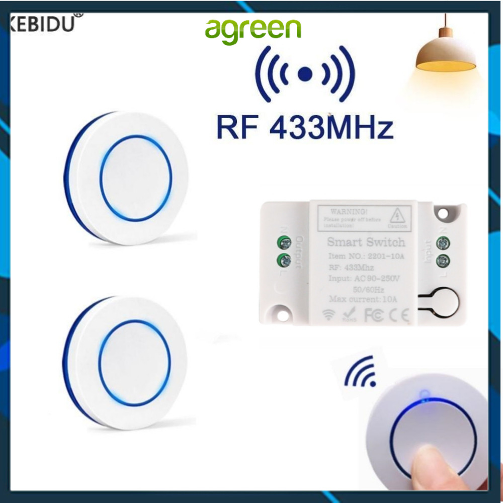 AG Wireless Remote Control Switch 433MHz Rf Push Button Switch 10A 220V ...