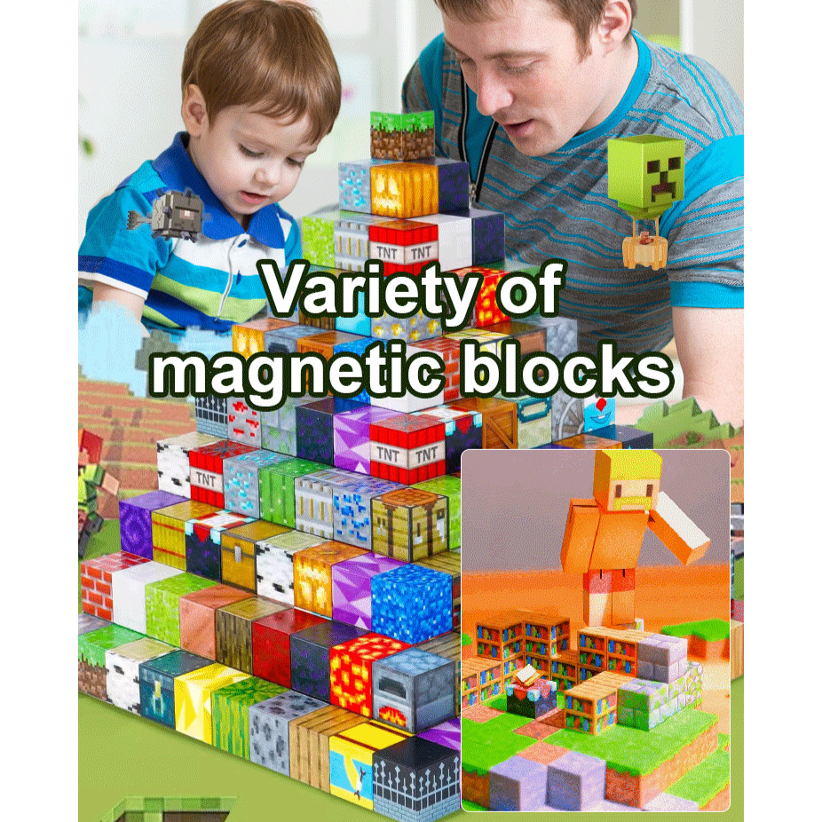 Stereoscopic Building Blocks Magnetic Variety Complete Set | Shopee ...