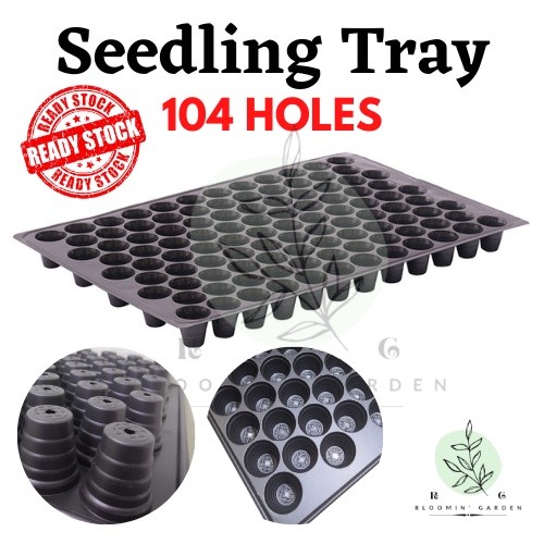 10PCS 104 Holes Seedling Tray Plastic Nursery Tray Plastic Bekas Benih ...