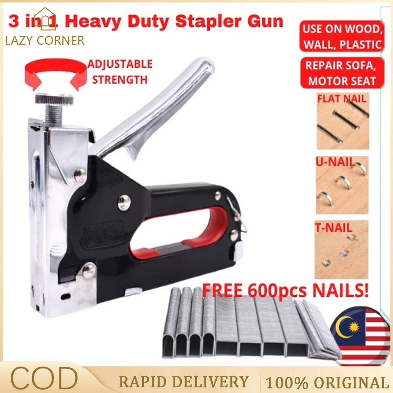 【COD】Heavy Duty 3 In 1 Multitool Nail Staple Metal Gun Stapler Stapling ...