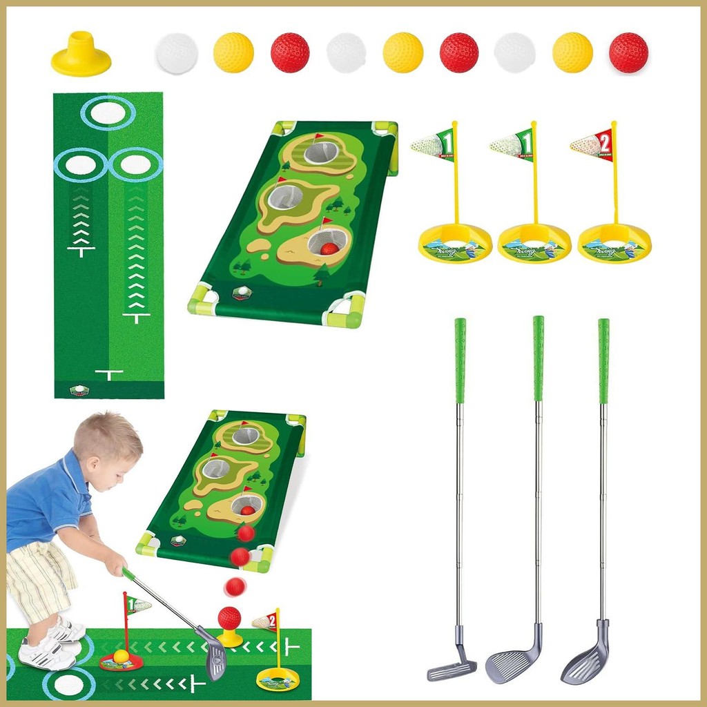 Golf Toy Set for Kids Golf Club Playset Kids Golf Toy with Putting Mat ...