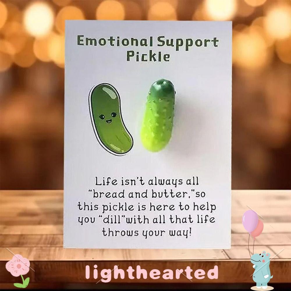 LIGHTHEARTED Emotional Support Pickle, Cute Graduation Pickle Gift ...