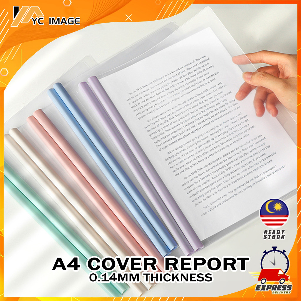 A4 Sliding Report File Folder 0.14mm 100 Sheets Paper Slide Grip Report ...