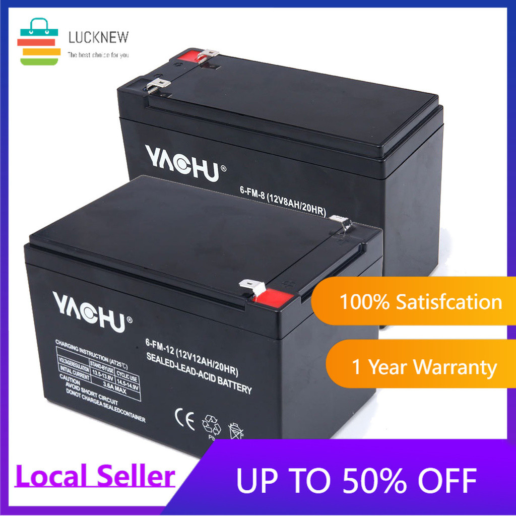 YACHU12V8A12A 4V20HR bateri asid plumbum untuk motosikal elektrik, pam ...