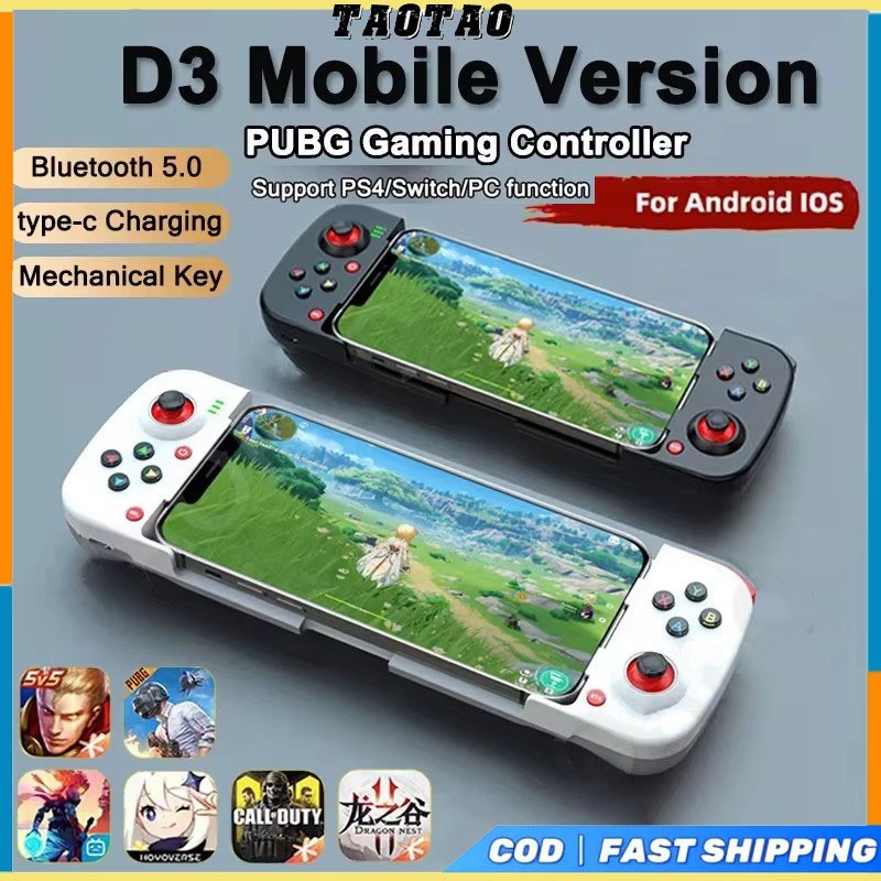 Mobile Gamepad Controller Wireless Bluetooth Game Joystick Compatible ...