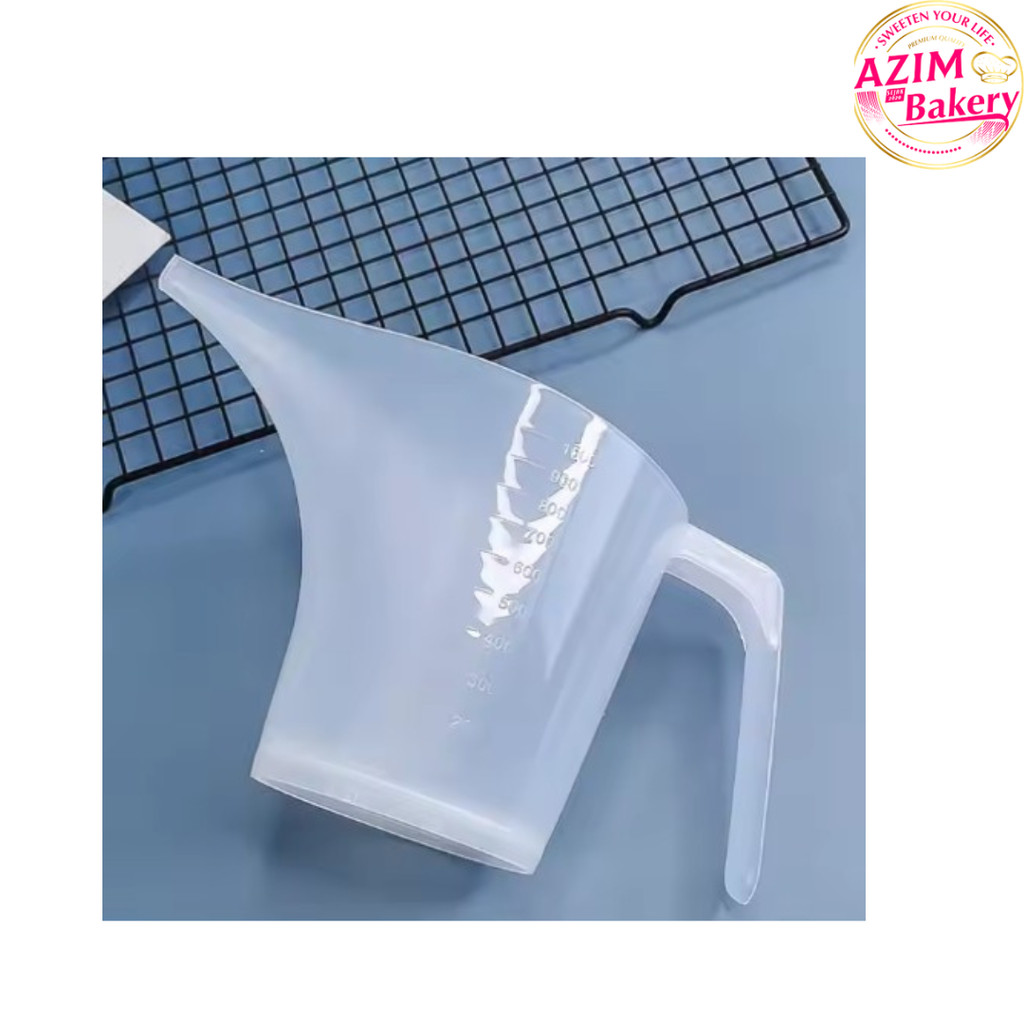 Long Spout Funnel Pitcher Transparent Cake Making Measuring Cup By Azim ...