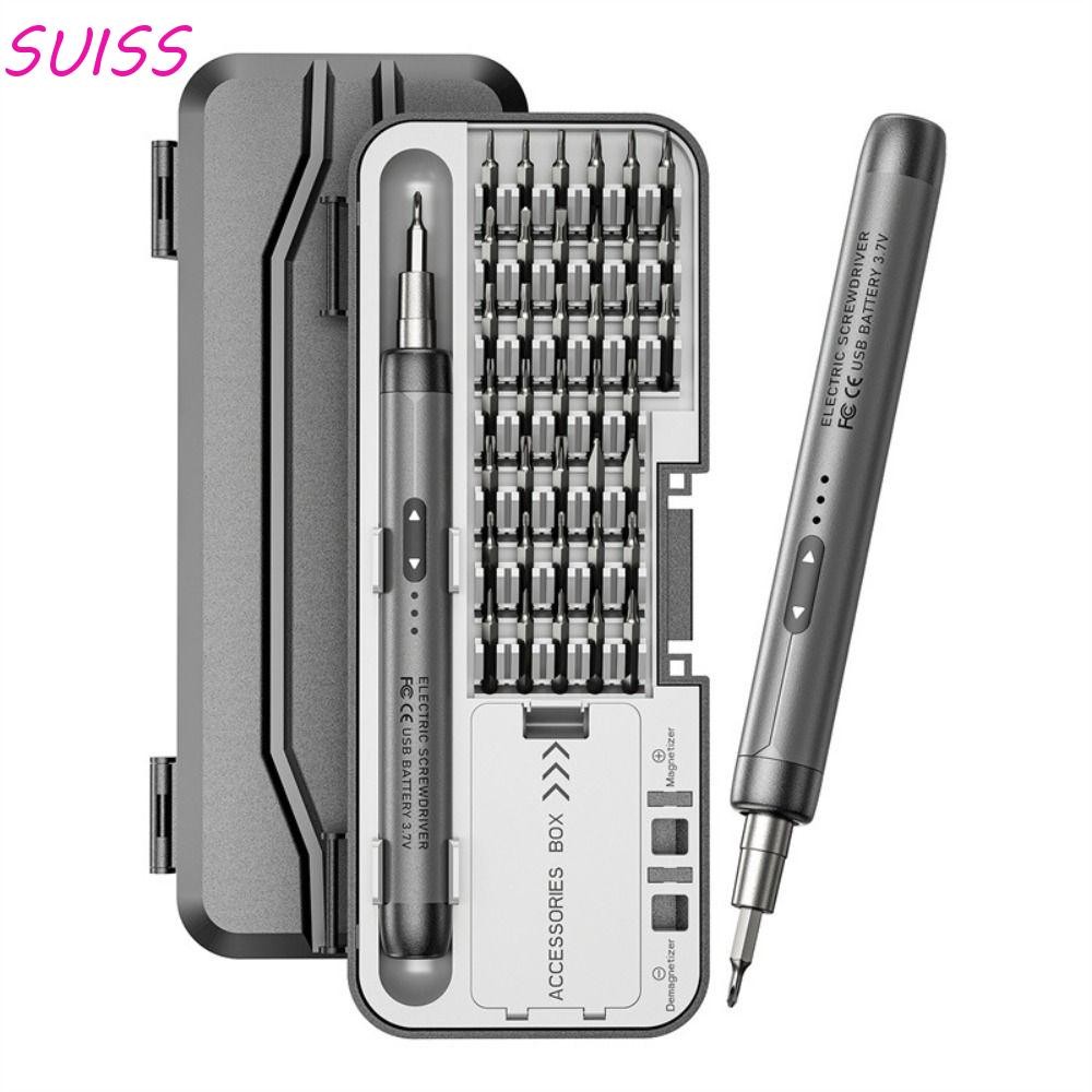 SUISS Electric Screwdriver Kit, USB Rechargeable Magnetic Magnetic ...