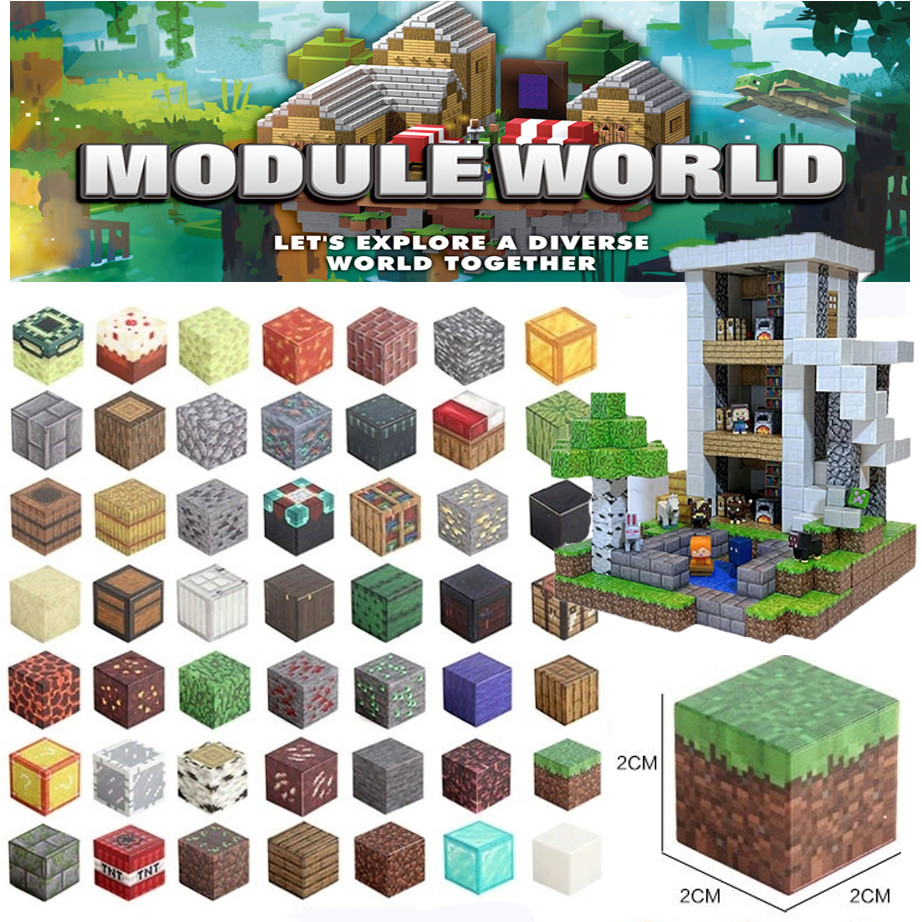 我的世界 Assembling Magnetic Block World Magnetic Block Magnetic Block ...