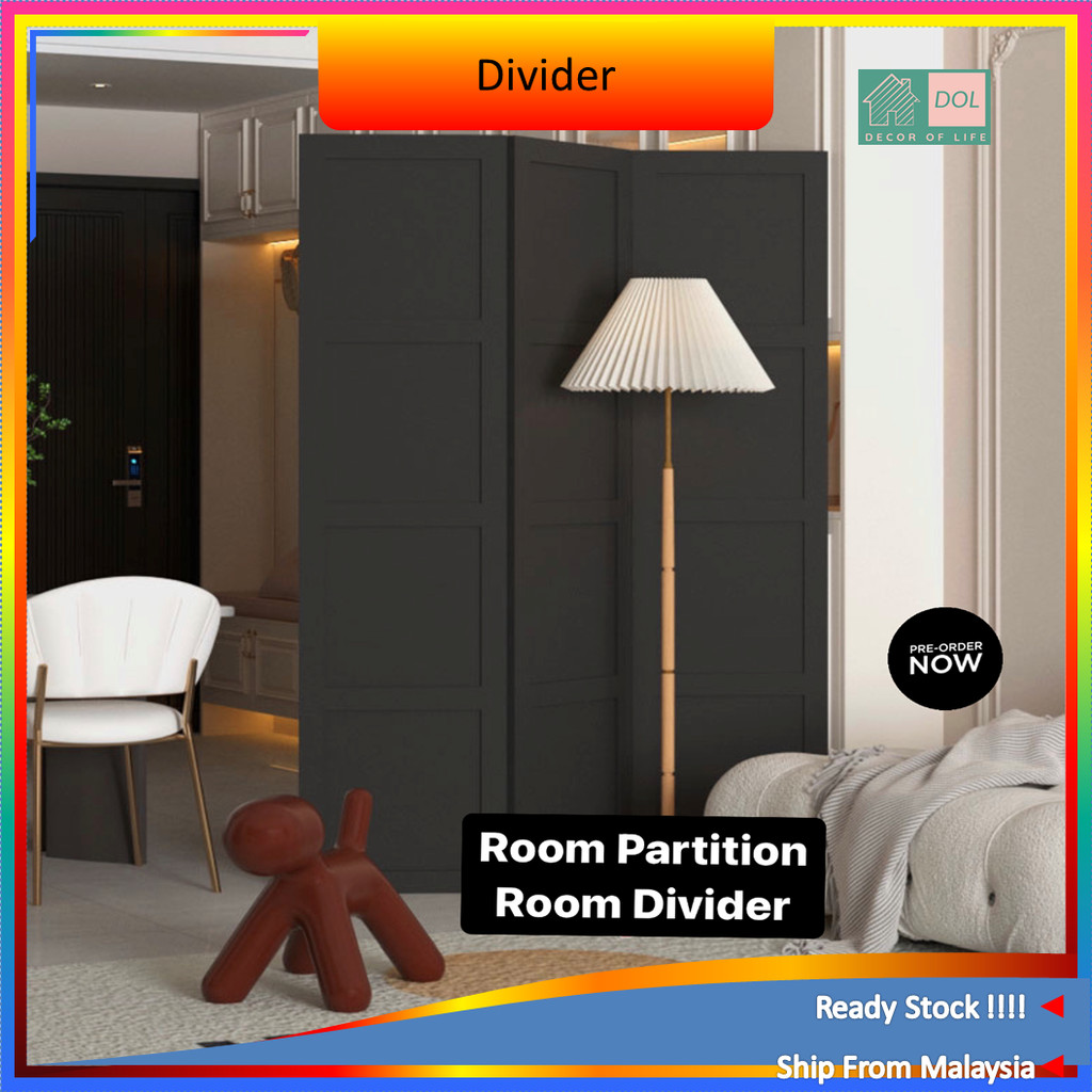 Black Room Partition Room Divider Partition Home Decor Penghadang Ruang ...