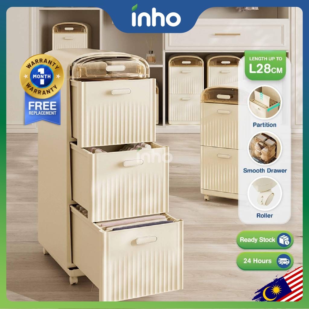 INHO L28cm (2-5 Layers) Living Bath Bed Room Multipurpose Storage ...