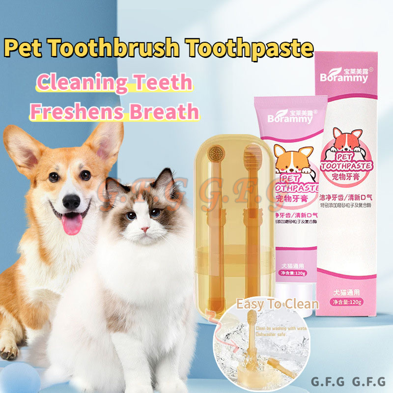 Pet Toothpaste Dog Toothbrush Dogs Cleaning Products Pet Oral Gum Care ...
