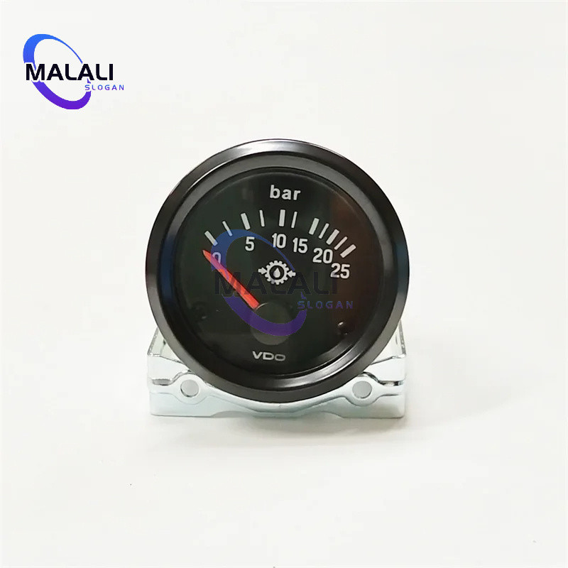 Oil Pressure Gauge 0-25Bar 24V Universal M4 stud connector Ohm Range 10Ω-180Ω 52mm Oil Pressure ...