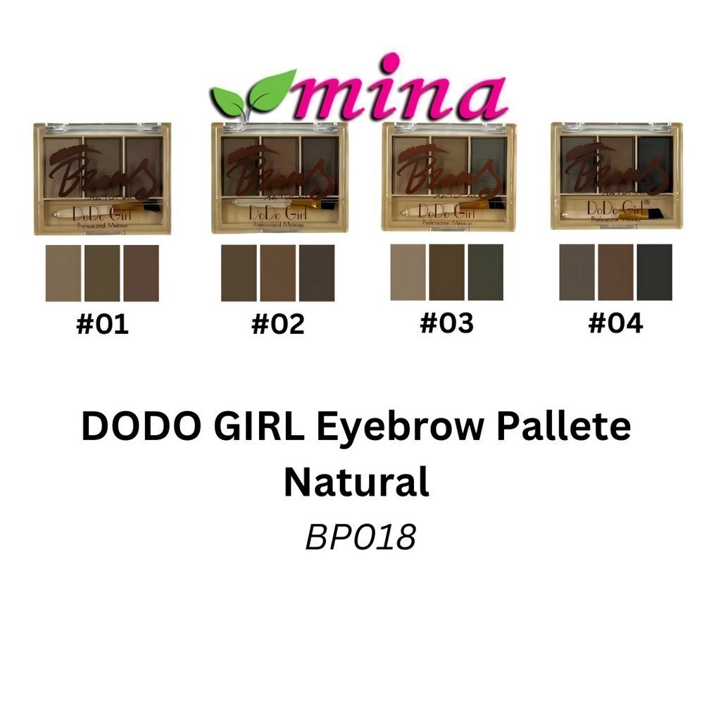 DODO GIRL Eyebrow Pallete Natural 3C BP018 Pigmented Color Pinkflash ...