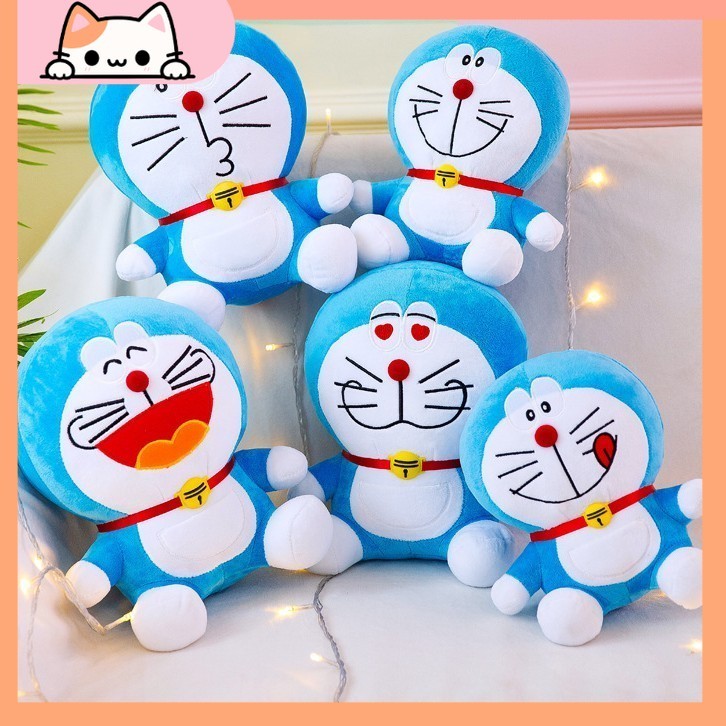25cm/50cm Doraemon Doll Plush Gift Pillow- Cute Fluffy Stuffed Toys ...