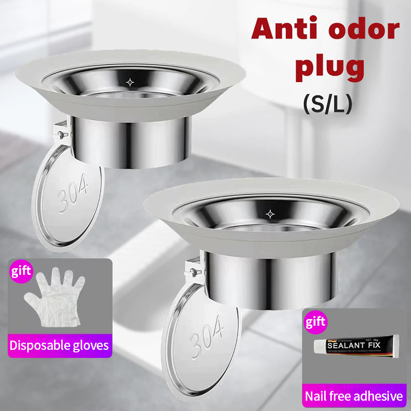 304 Stainless Steel Toilet Drain Oddor Stopper Anti Smell Anti Insect ...