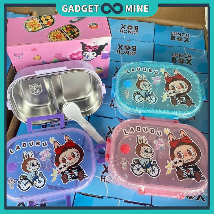 Labubu Stainless Steel Lunch Box 800ml Kids Lunch Box Labubu BPA Free ...