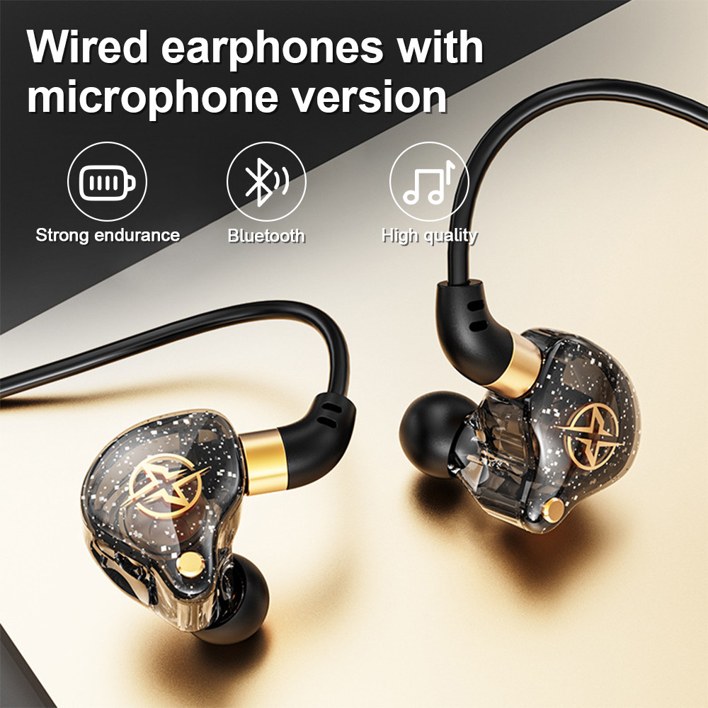 X6 Deep Bass Dynamic Wired Earphone With Mic Black Diamond Stereo In ...