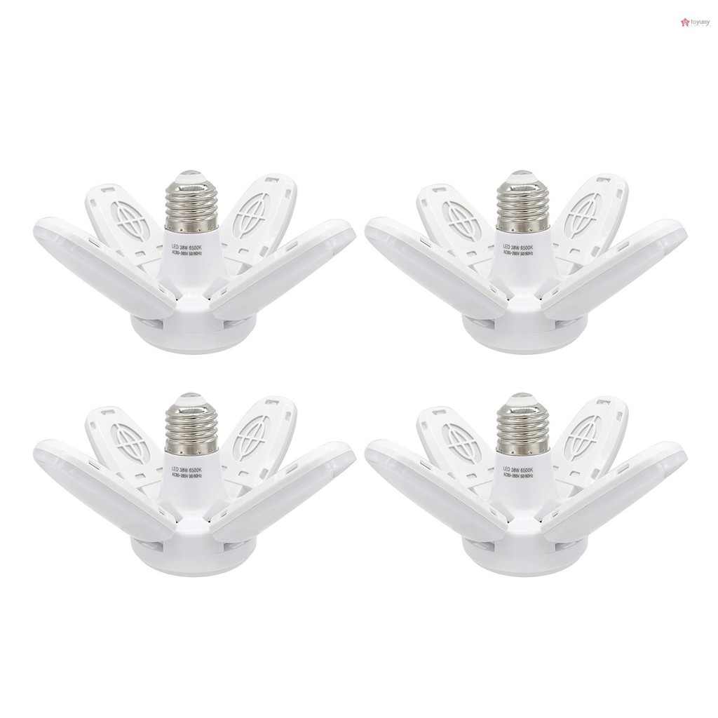 LED Garage Lights- Dimmable Garage Lights Ceiling, 38W 6000LM 6500K E27/E26 LED Garage Ceiling ...