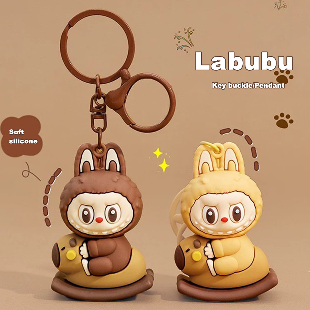Trojan Cute Labubu Bubble Mart Keychain Cute Labubu 3D Rabbit Cartoon ...