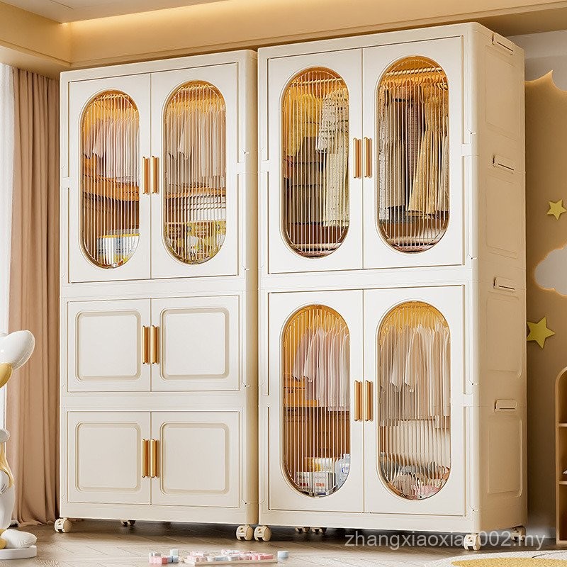 Foldable Storage Cabinet Household Clothes Locker Multi-Layer Simple ...