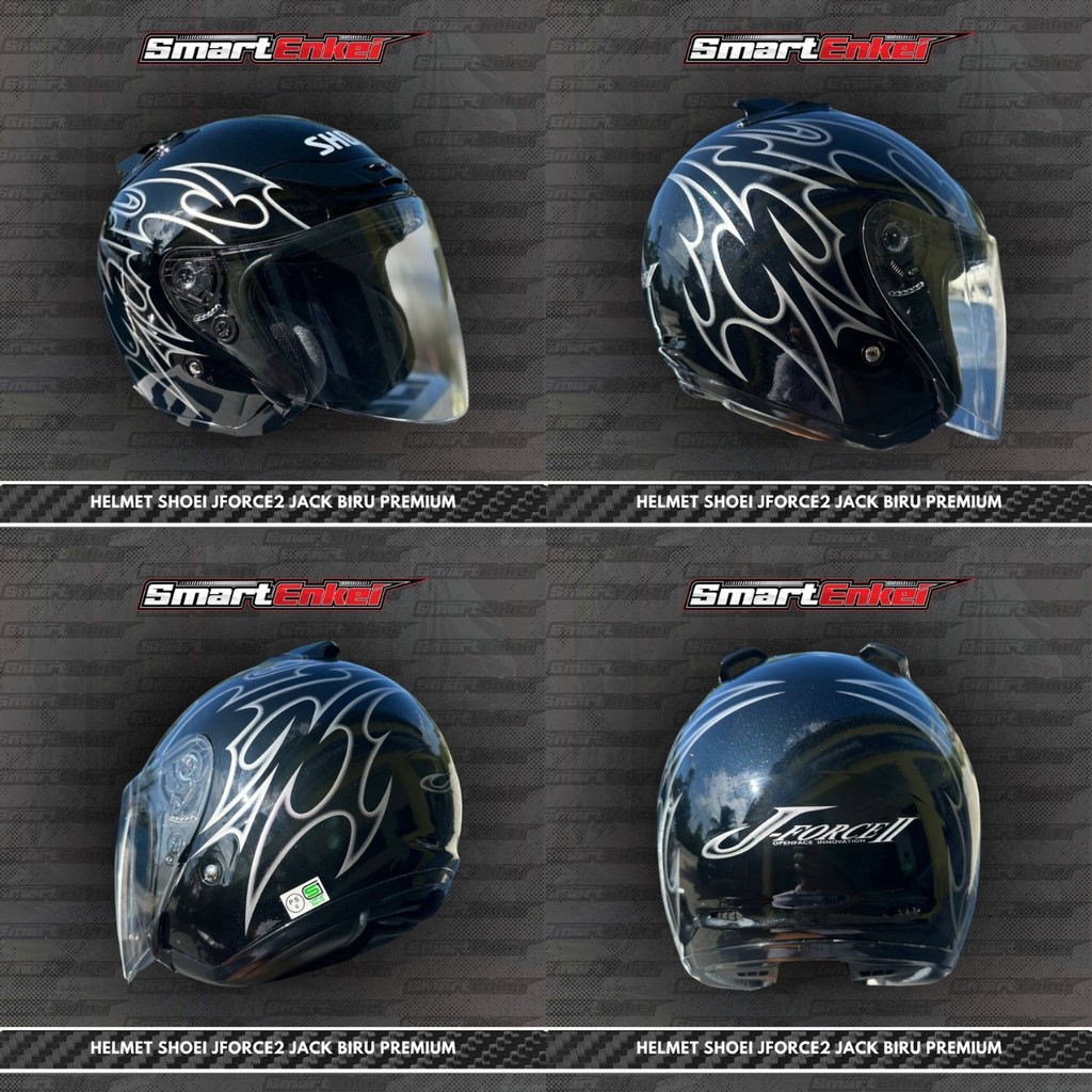 SHOEI JFORCE 2 JACK HITAM PREMIUM | Shopee Malaysia