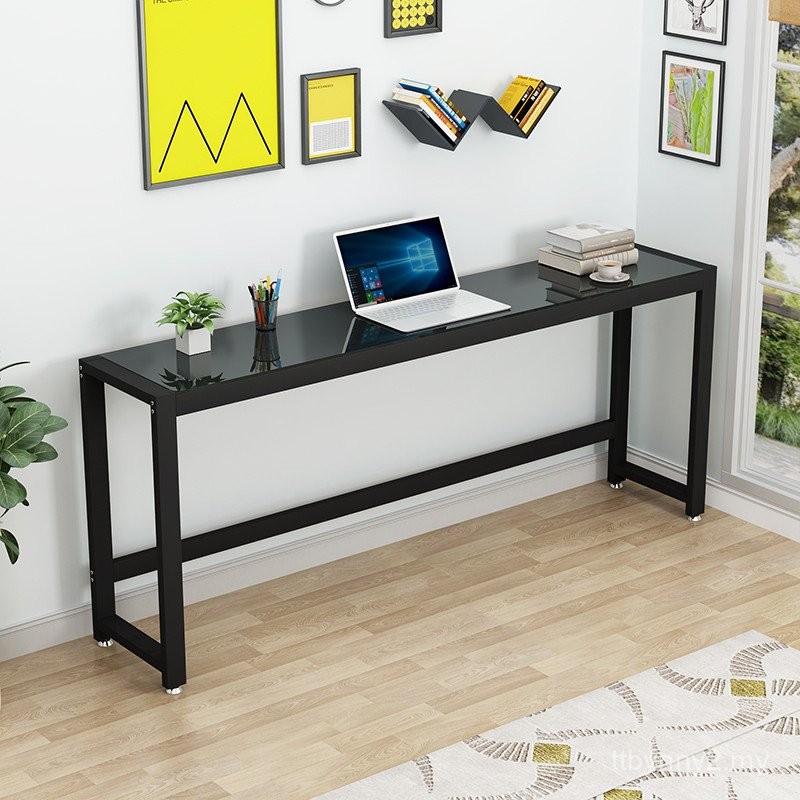 Tempered Glass Long Strip Table Simple Rectangular Table Simple ...