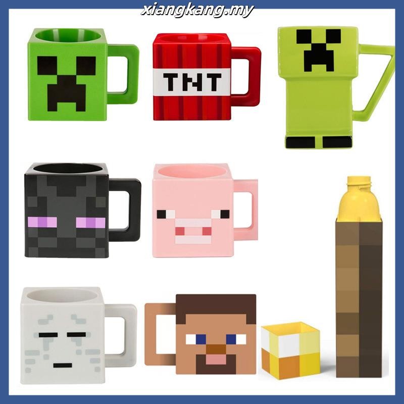 Minecraft Creeper Face Square Plastic Mug Coffee Mug Beverage Cup High ...