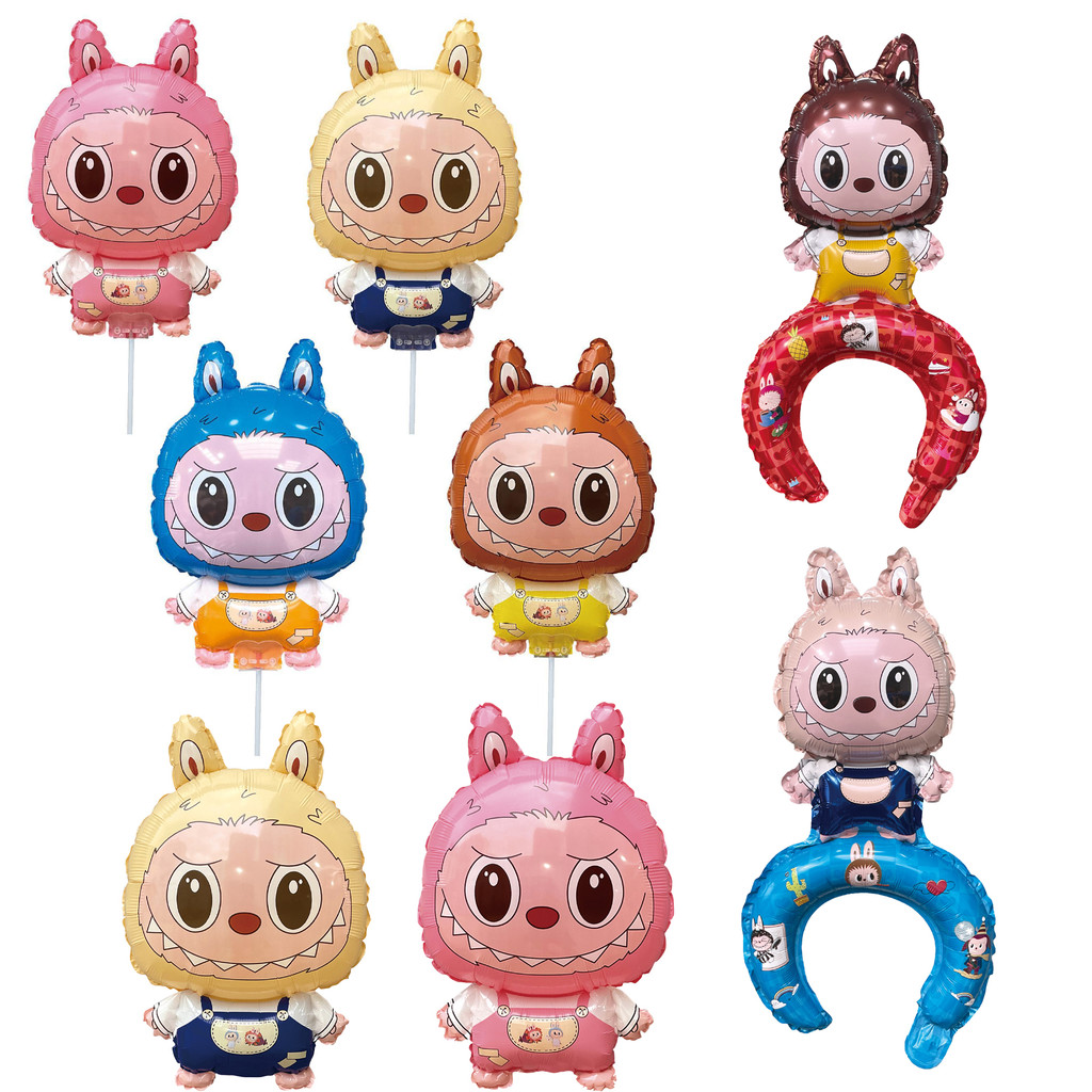 Cartoon Cute Labubu Bubble Macaron Balloon Children's Toy Bracelet ...