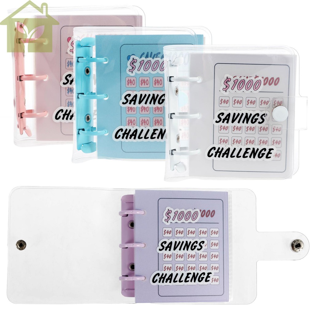 4 Pcs Money Saving Binder Mini Envelope Savings Challenge Book Fun ...