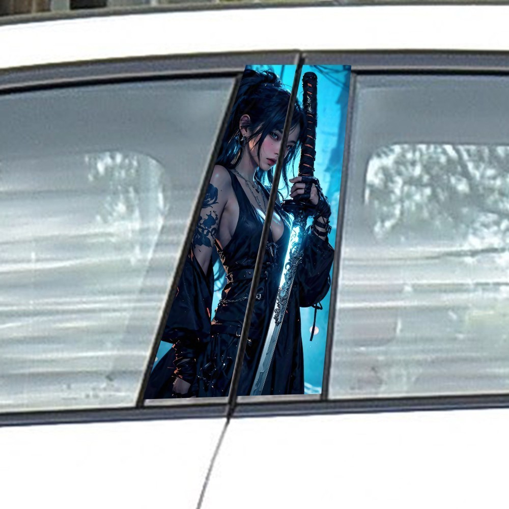 Car Center Column Cool Stickers Personalized CreativeBColumn Protective ...