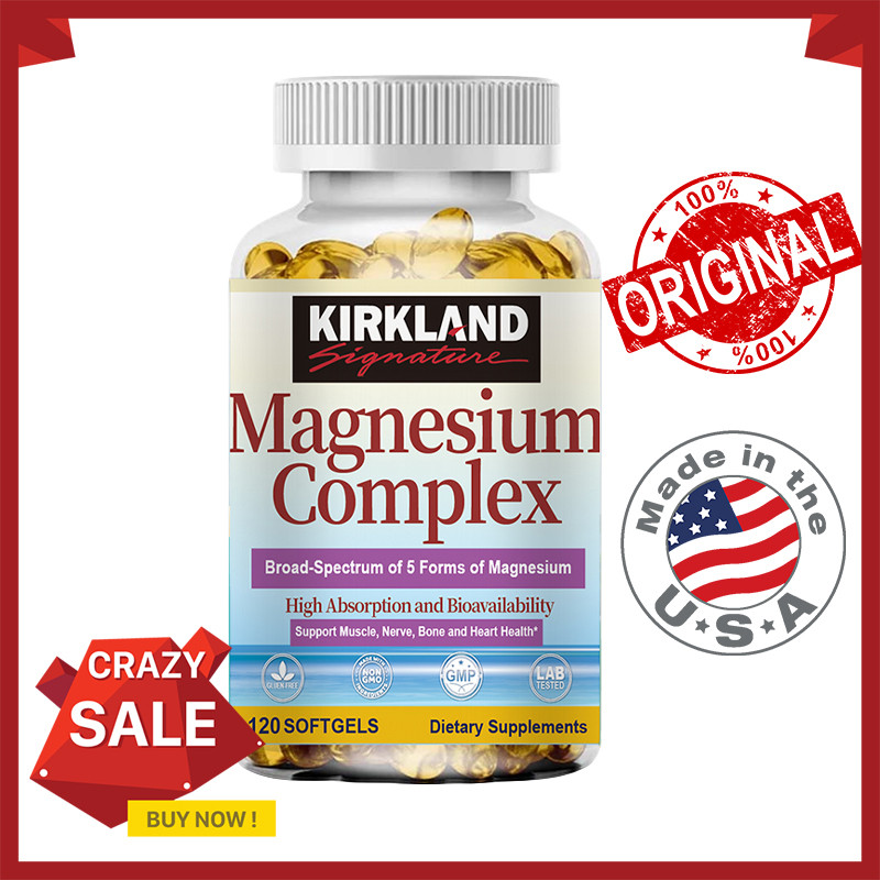 KIRKLAND Magnesium Complex capsule Supplement 500mg for Sleep and Relaxation Stabilize emotions ...