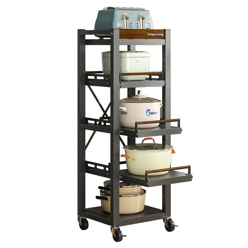 Wholesale Pull-out Pot Rack Kitchen Rack Floor-standing Multi-layer Pot ...