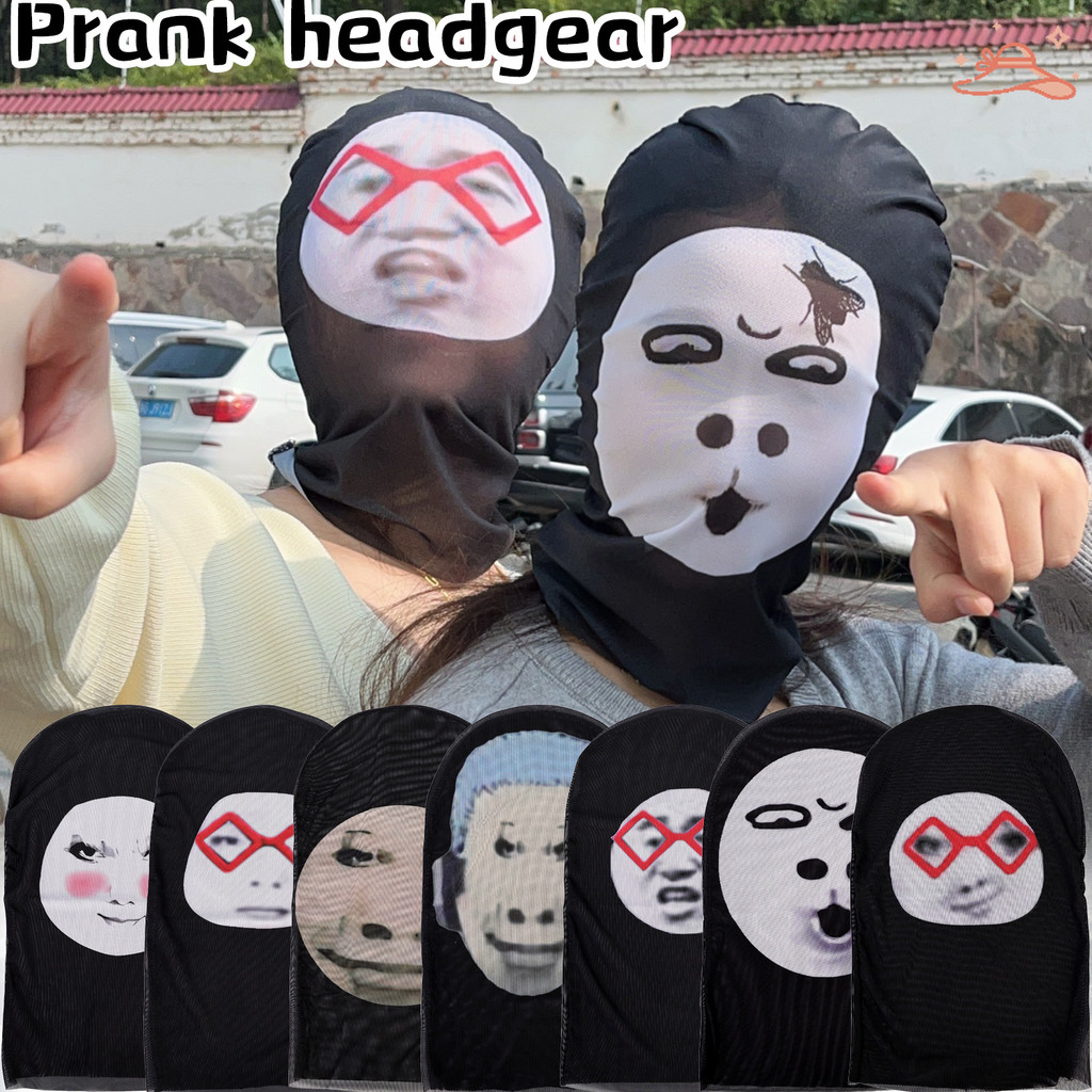 Trendy Prank Emoji Full Face Headband - Unique 3D Seamless Funny Emoji ...