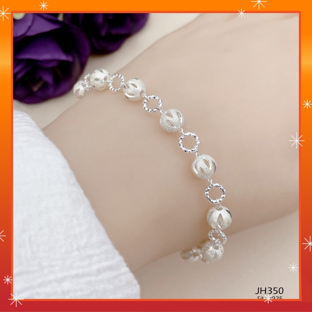 💥PROMO💥#JH350 Silver 925 Elegance Frosted Hollow Ball Bracelet (Original Silver) | Shopee Malaysia