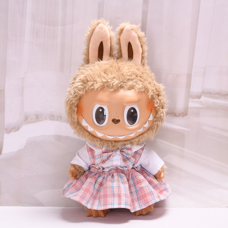 38cm Labubu doll Clothing Vinyl 38cm Labubu Cloth for clothes Preppy ...