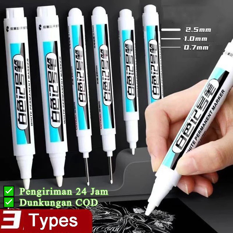 PUTIH [K.Anissa] 24 Hour Delivery Delunashop Marker white white writing ...